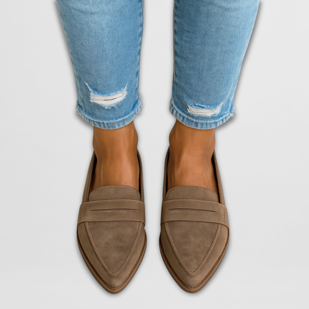 Women's Suede Pointed Toe Loafers – Oz-Chic
